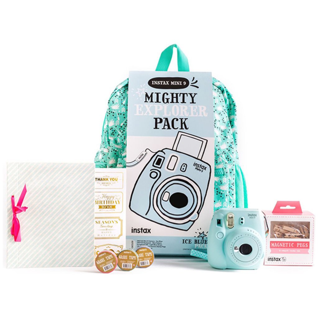 Fujifilm Instax Mini 9 Instant Camera ICE Blue Deluxe Bundle - FASCARTGH